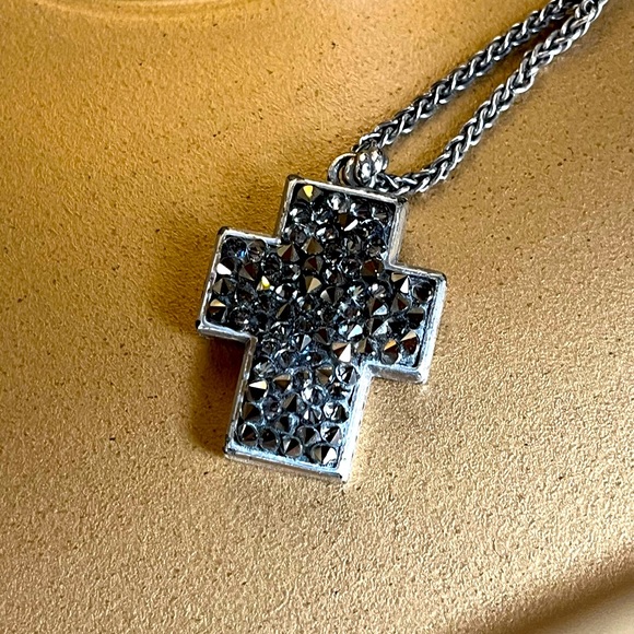 Brighton | Jewelry | Brighton Silver Cross Necklace | Poshmark